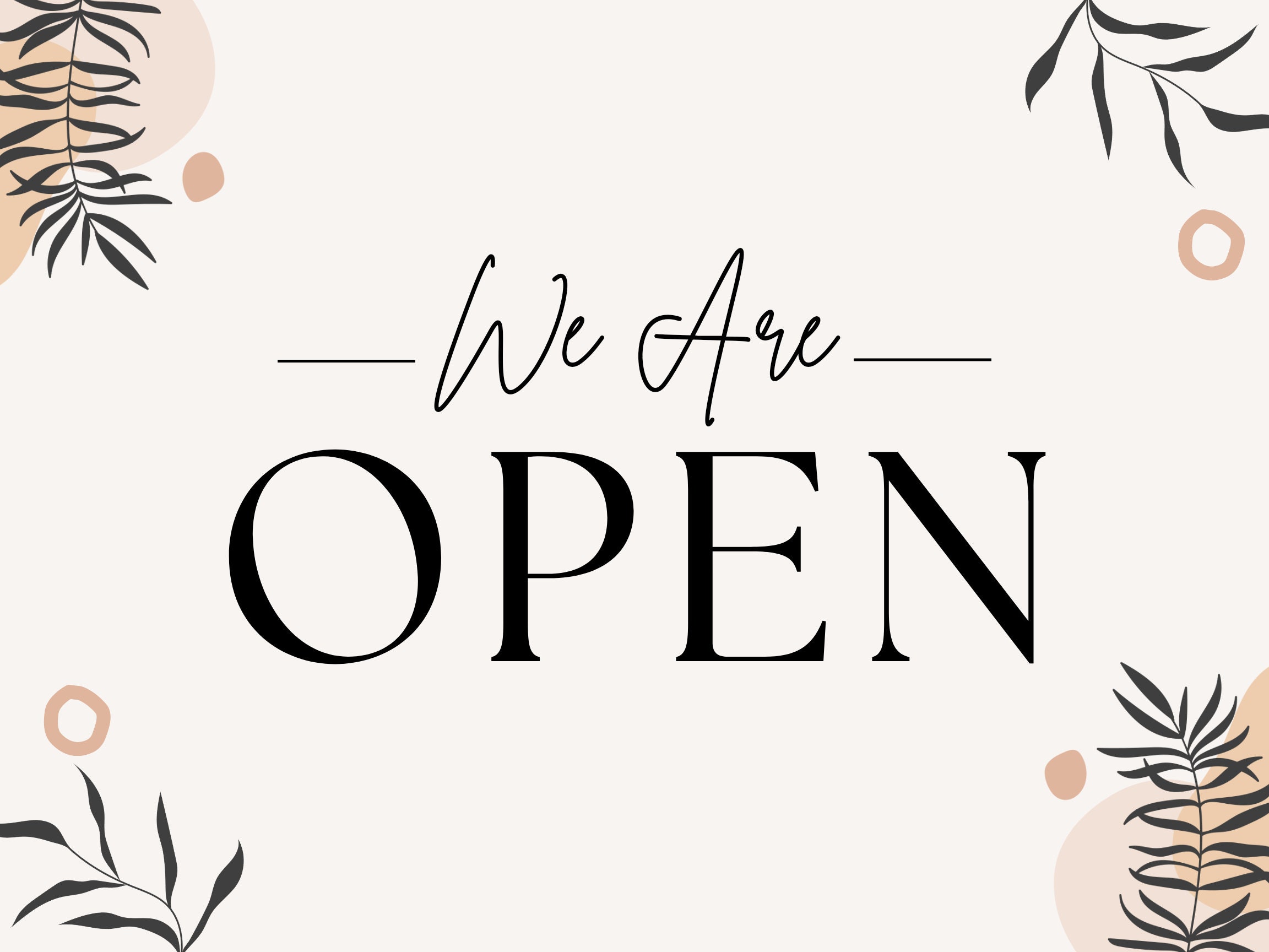 We Are Closed & We Are Open PRINTABLE Signs for Business, Store Front ...