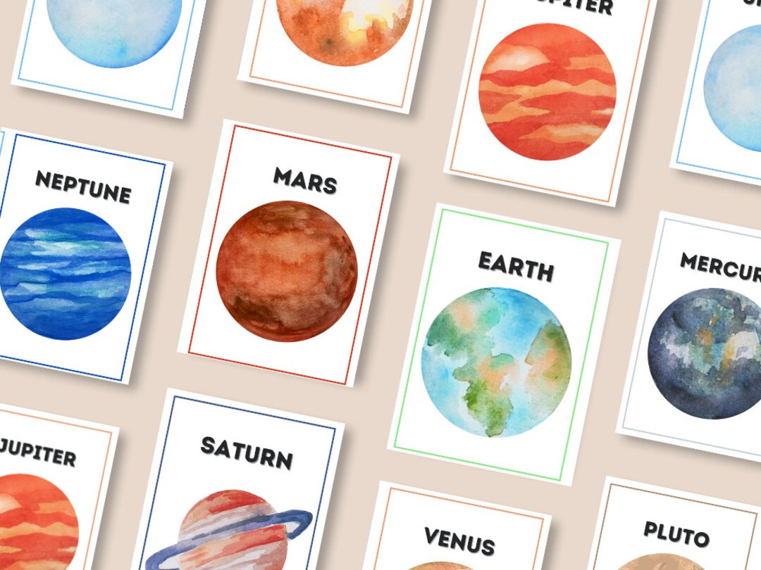 Planet Posters Set | Artistic Solar System Prints | Printable Planet ...