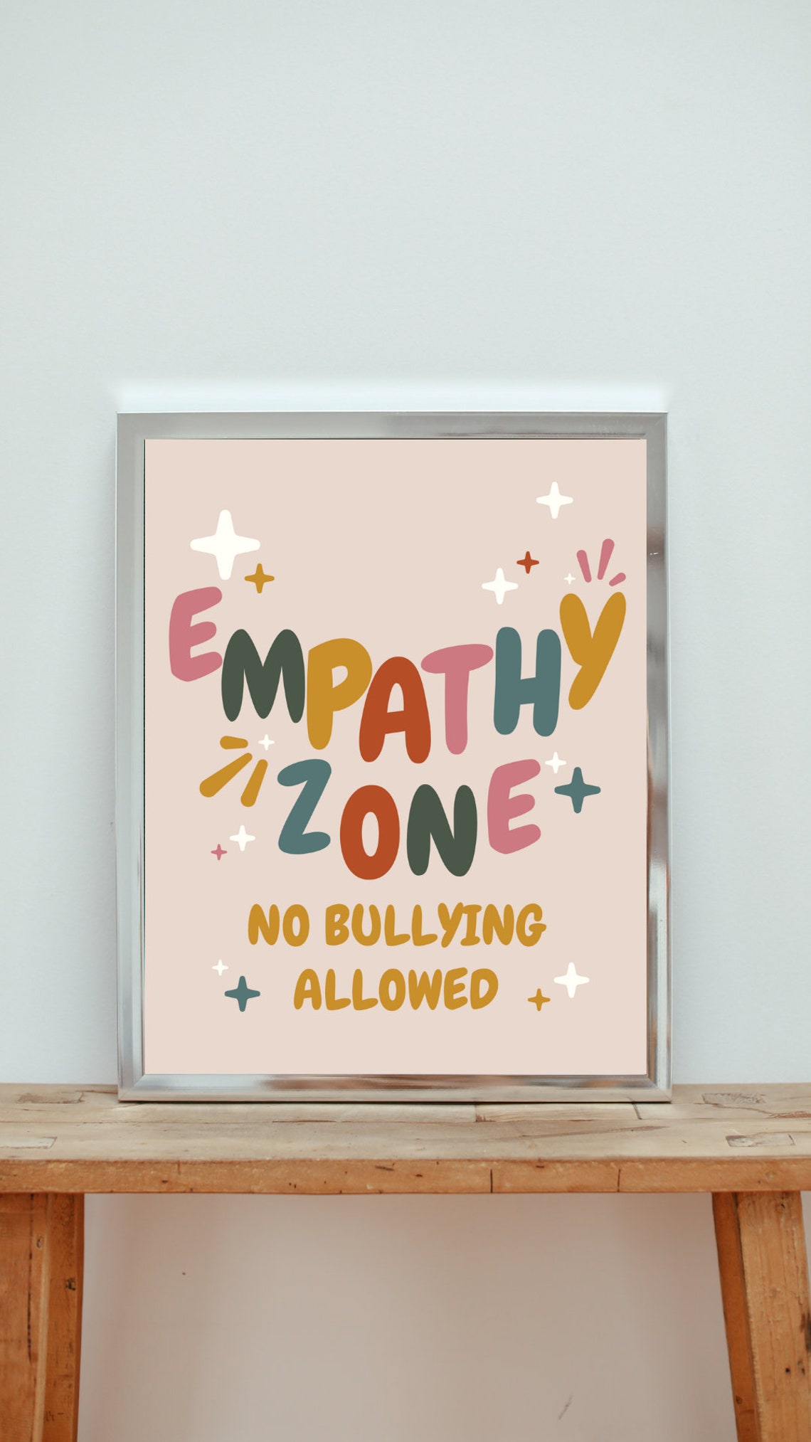 No Bullying Allowed Sign | Empathy Zone Poster | Inspirational School ...