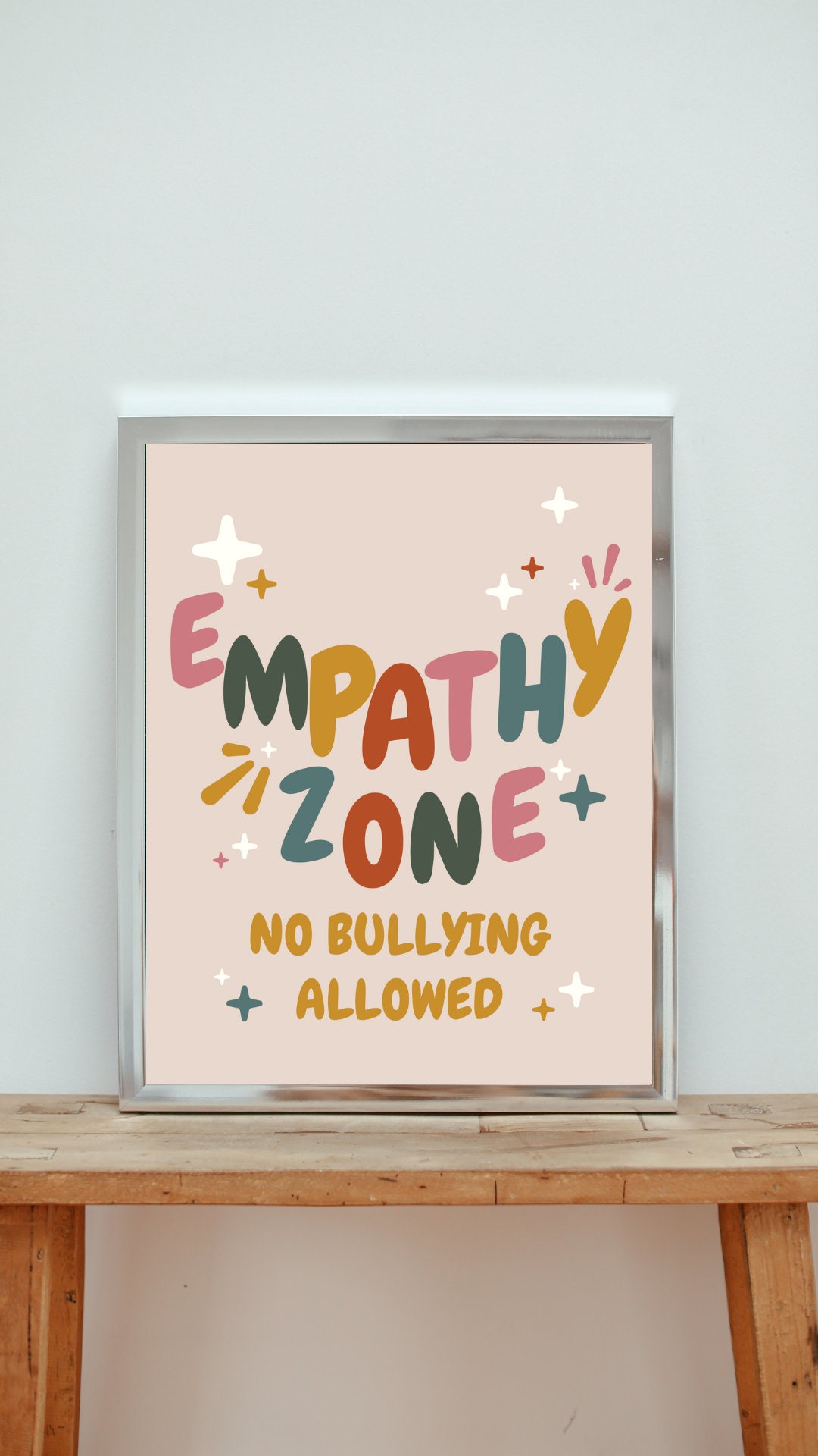 No Bullying Allowed Sign | Empathy Zone Poster | Inspirational School ...