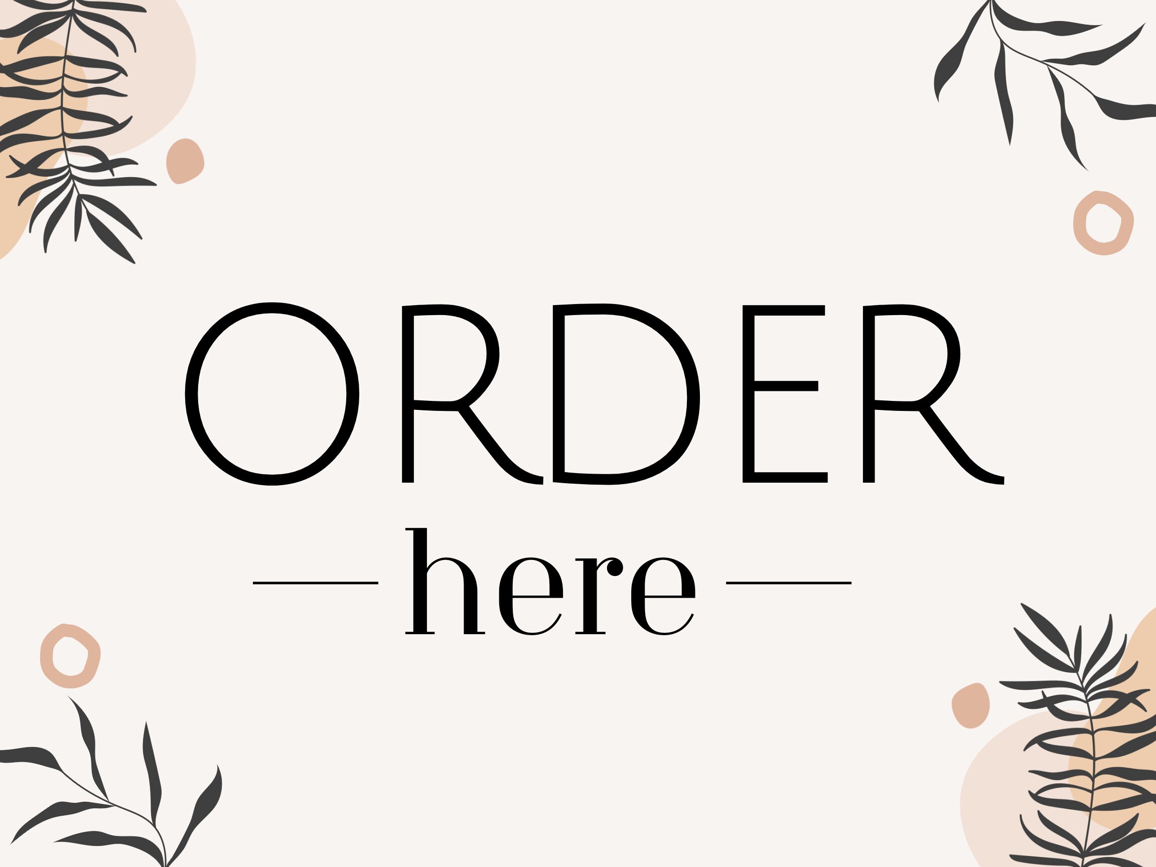 Order Here & Pay Here PRINTABLE Signs for Business, Restaurant, Vendor ...