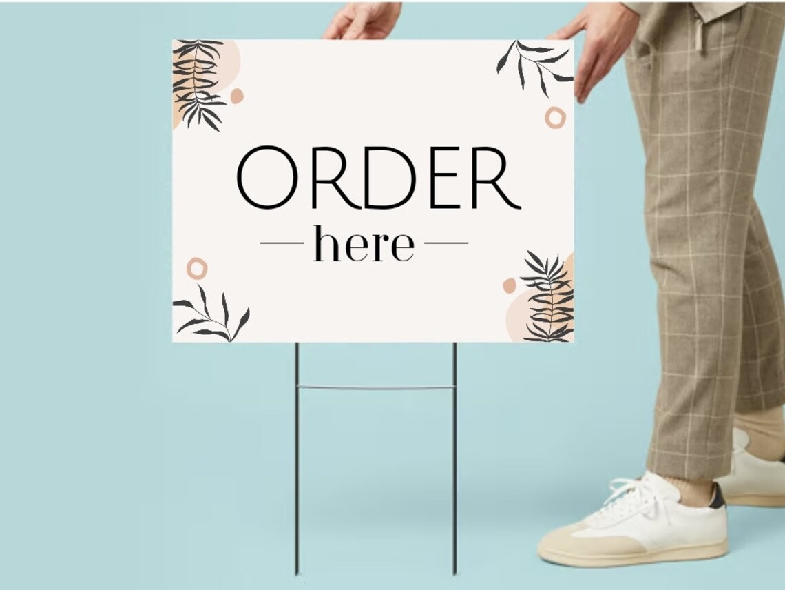 Order Here & Pay Here PRINTABLE Signs for Business, Restaurant, Vendor ...
