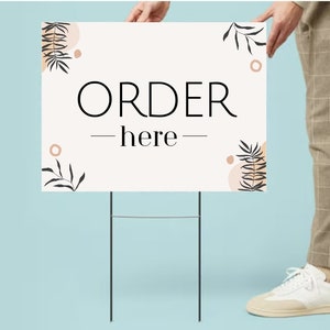 Order Here & Pay Here PRINTABLE Signs for Business, Restaurant, Vendor ...