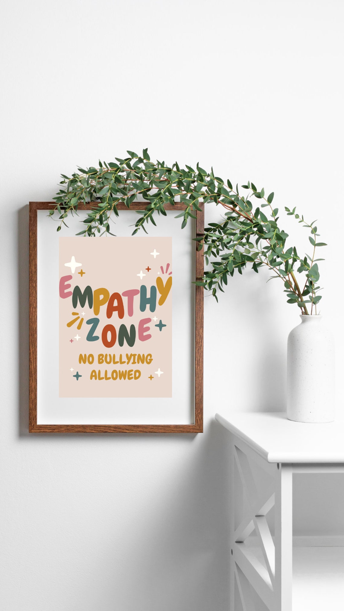No Bullying Allowed Sign | Empathy Zone Poster | Inspirational School ...