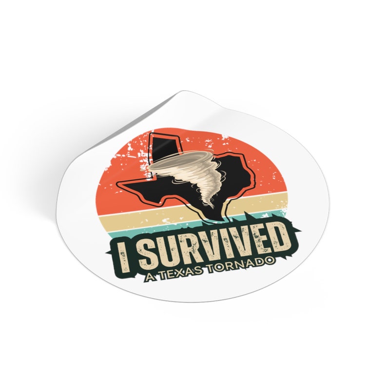 Tornado Survivor Waterproof Vinyl Sticker | I Survived a Texas Tornado ...