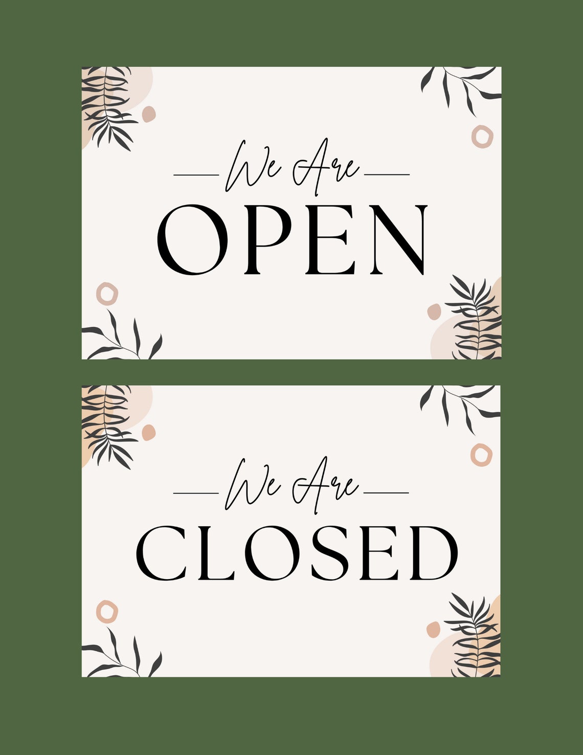 We Are Closed & We Are Open PRINTABLE Signs for Business, Store Front ...