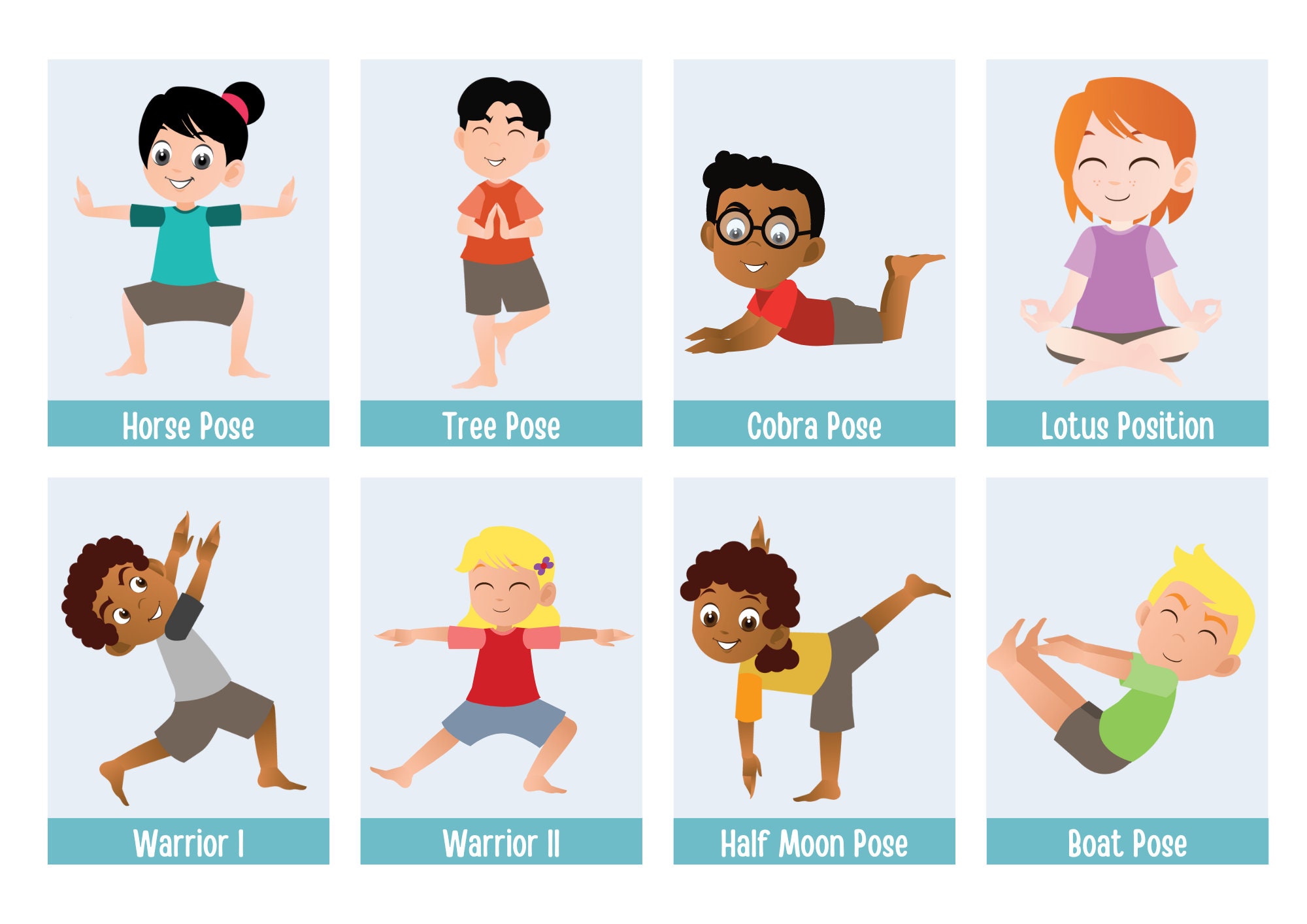 Kids Yoga Poses Printable Flashcards - Brain Break Activities for Kids ...