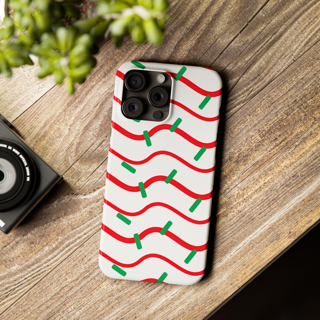 Christmas Tree Little Debbie Holiday Cake Pattern Slim iPhone Case ...