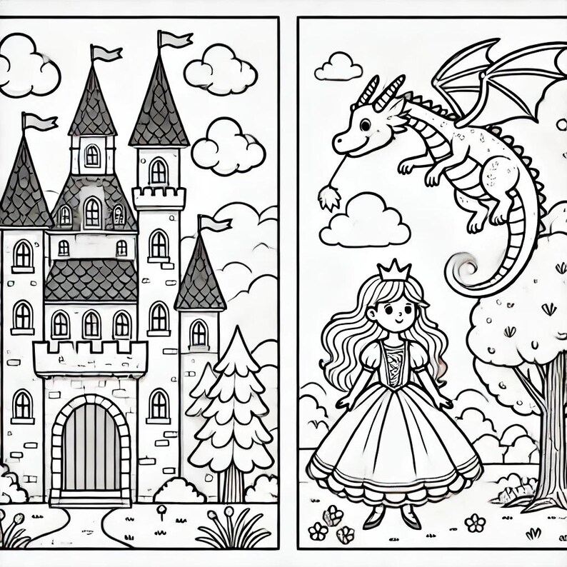 Simple Colouring Sheets for Kids - Etsy