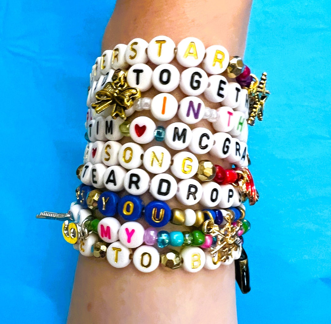 5-PACK Taylor *FIRST ALBUM* Friendship Bracelets With Charms - Etsy