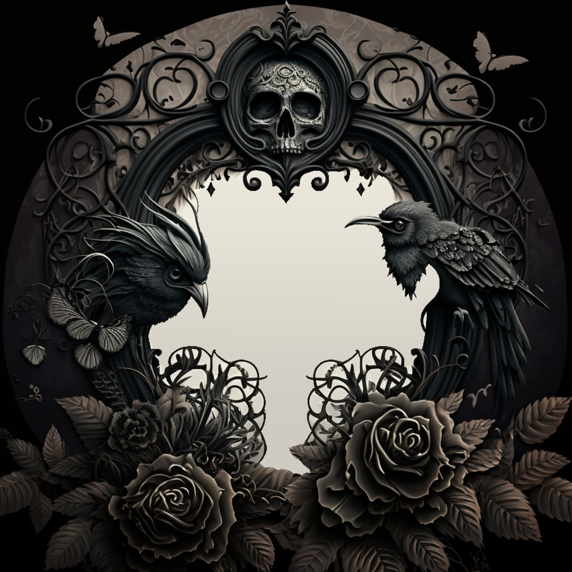 Gothic Wedding Invitation, Digital Download Template - Etsy