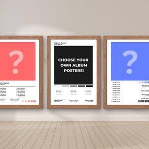 Choose Your Own Album Poster, Custom Album Poster White Digital Poster ...