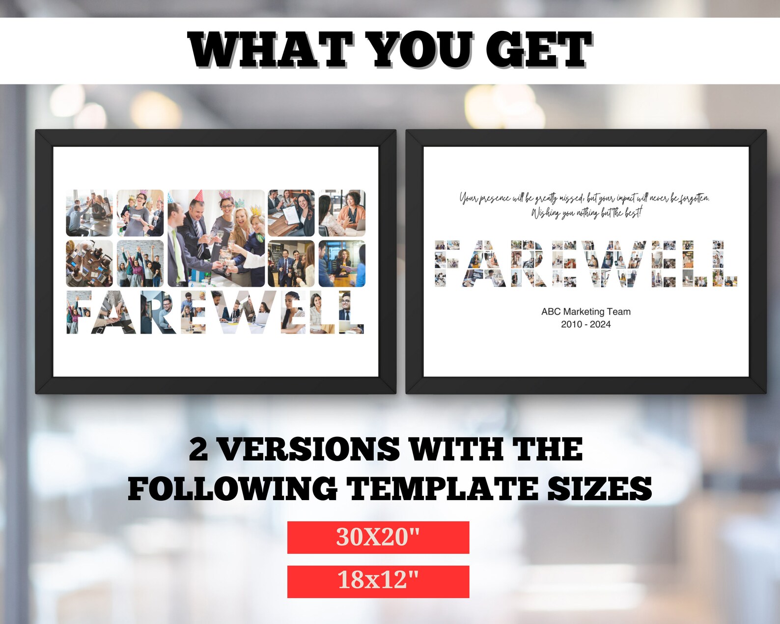 Farewell Photo Collage: Customizable Canva Template (digital Download ...