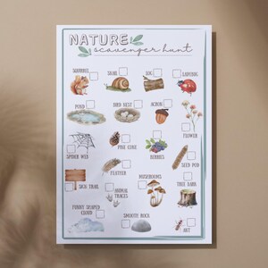 Nature Scavenger Hunt for Kids: Outdoor Activity Game (PDF) - Etsy