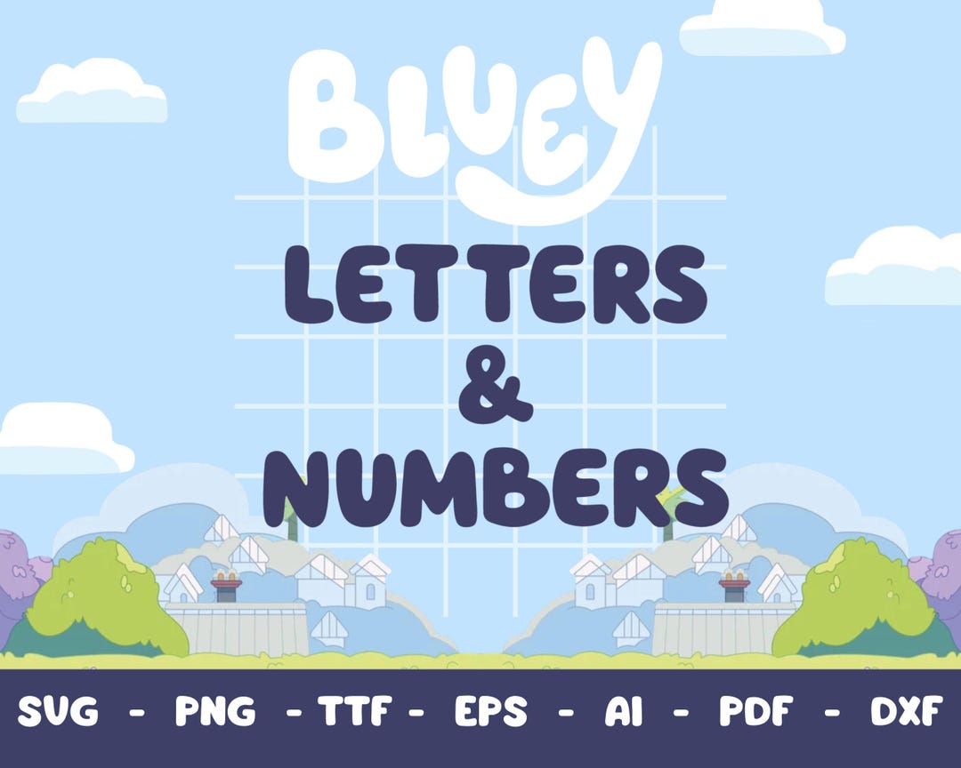 Bluey Two Fonts, Bluey SVG, Kids Font, Digital Font Download, Canva ...