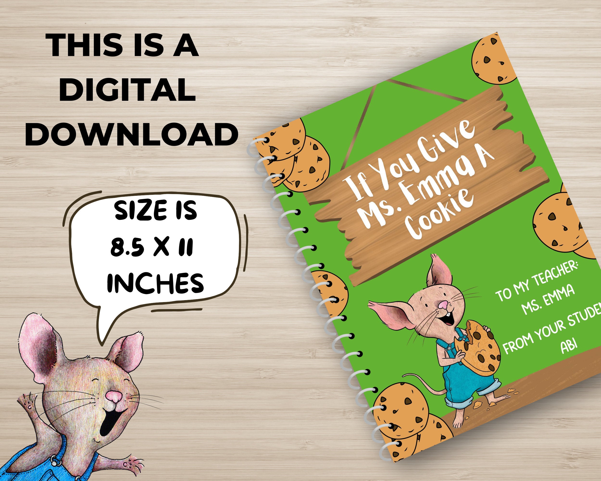 Teacher Appreciation Book Template: If You Give Your Teacher a Cookie ...