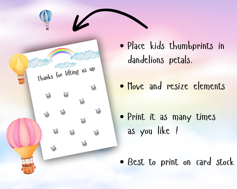 Teacher Appreciation Thumbprint Keepsake: Editable Thank You Gift ...