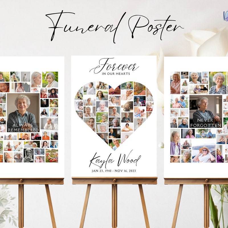 Funeral Collage Template - Etsy