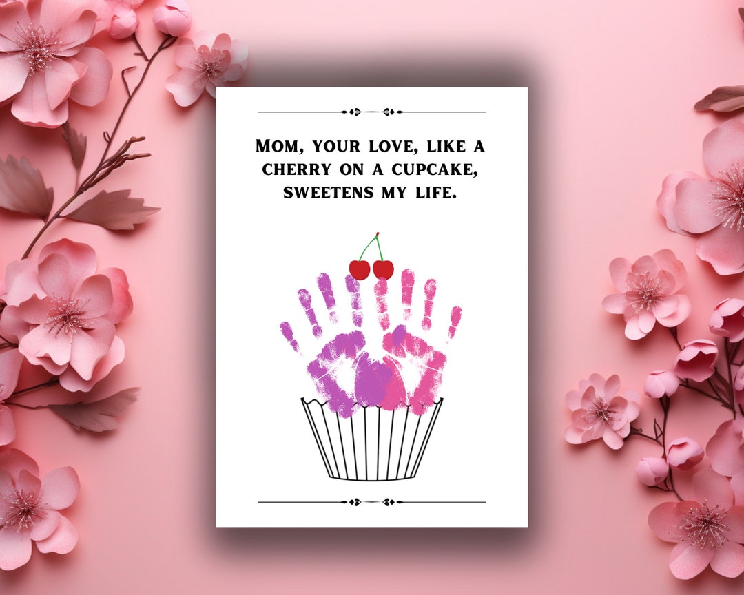 Mother's Day Printable Mother's Day Handprint Art Personalized Mothers ...