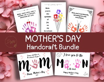 Mother's Day Bundle, Handprint Art Craft, Gift for Mother, DIY Craft ...