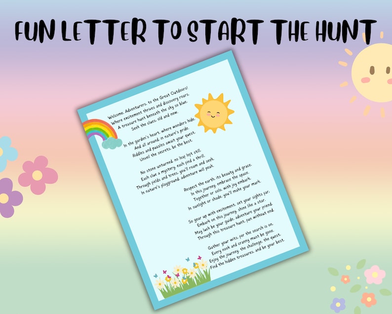 Summer Outdoor Scavenger Hunt for Kids: 40 Clue Cards (PDF) - Etsy
