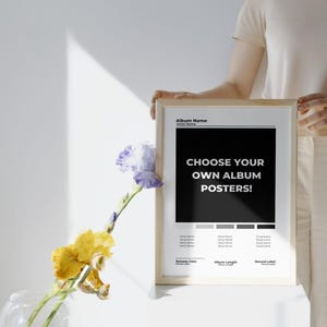 Choose Your Own Album Poster, Custom Album Poster White Digital Poster ...
