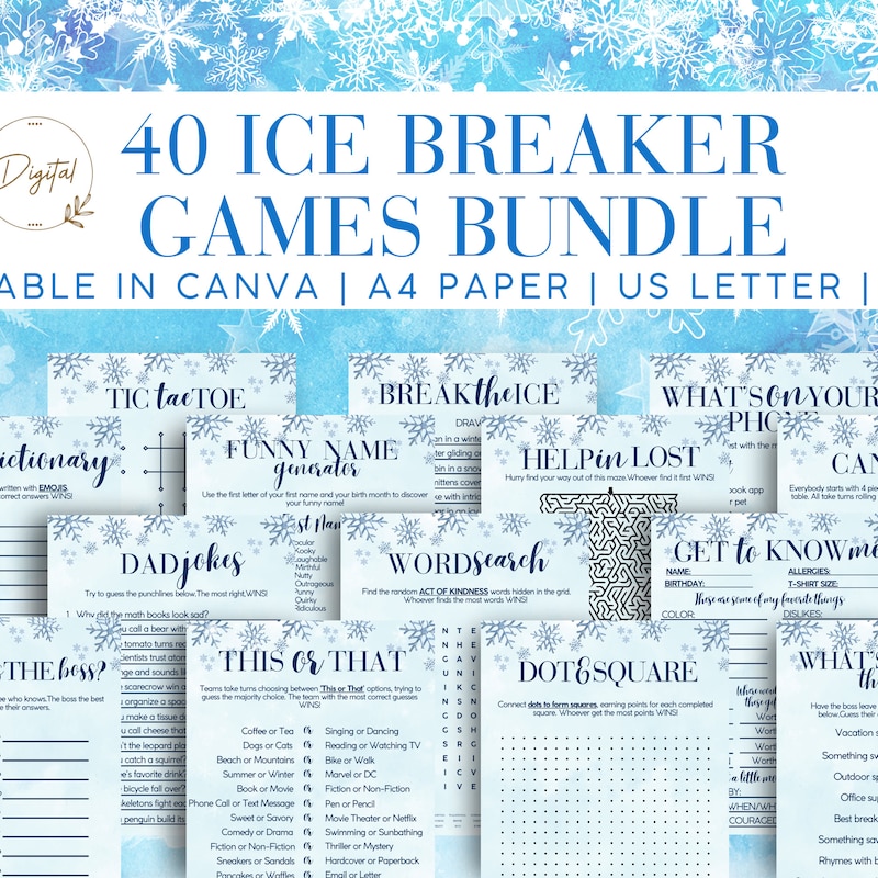 Printable Ice Breaker - Etsy