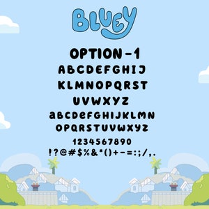 Bluey Two Fonts, Bluey SVG, Kids Font, Digital Font Download, Canva ...