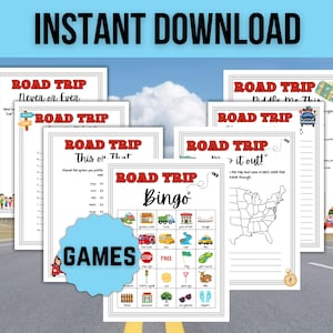 Road Trip Activity Pack Mega Bundle: 60+ Kids Games (printable) - Etsy