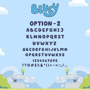 Bluey Two Fonts, Bluey SVG, Kids Font, Digital Font Download, Canva ...