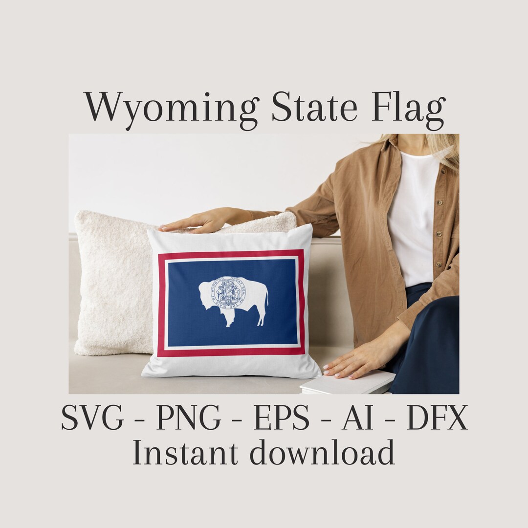 Wyoming State Flag Instant Download Digital Files Svg Eps Png AI Dxf ...