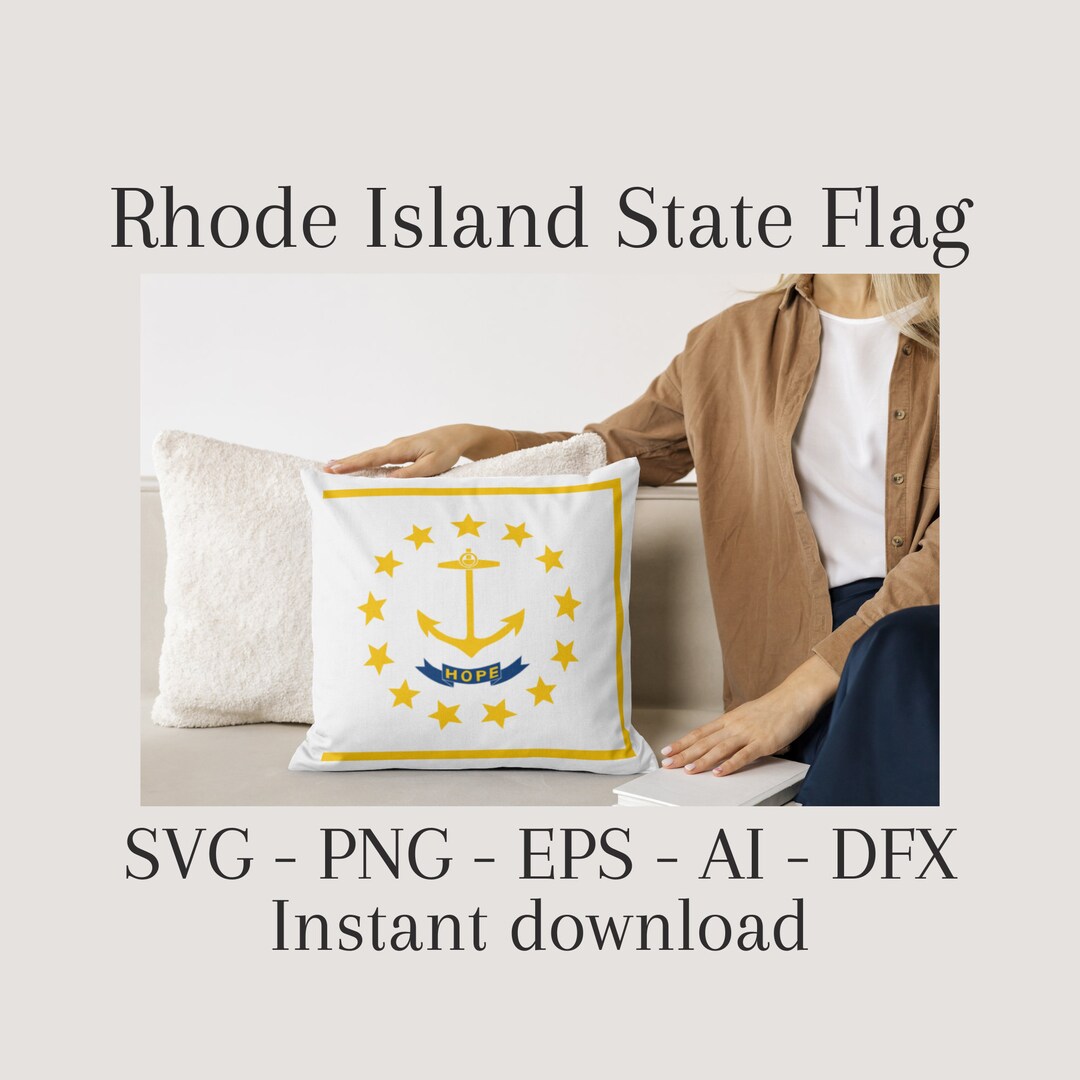 Rhode Island State Flag Instant Download Digital Files Svg Eps Png AI ...
