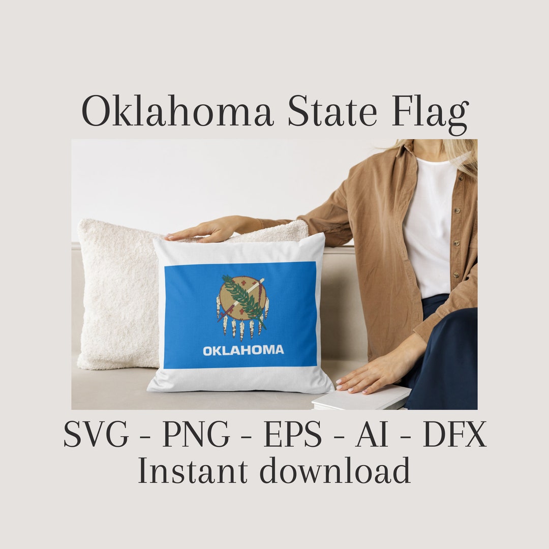 Oklahoma State Flag Instant Download Digital Files Svg Eps Png AI Dxf ...