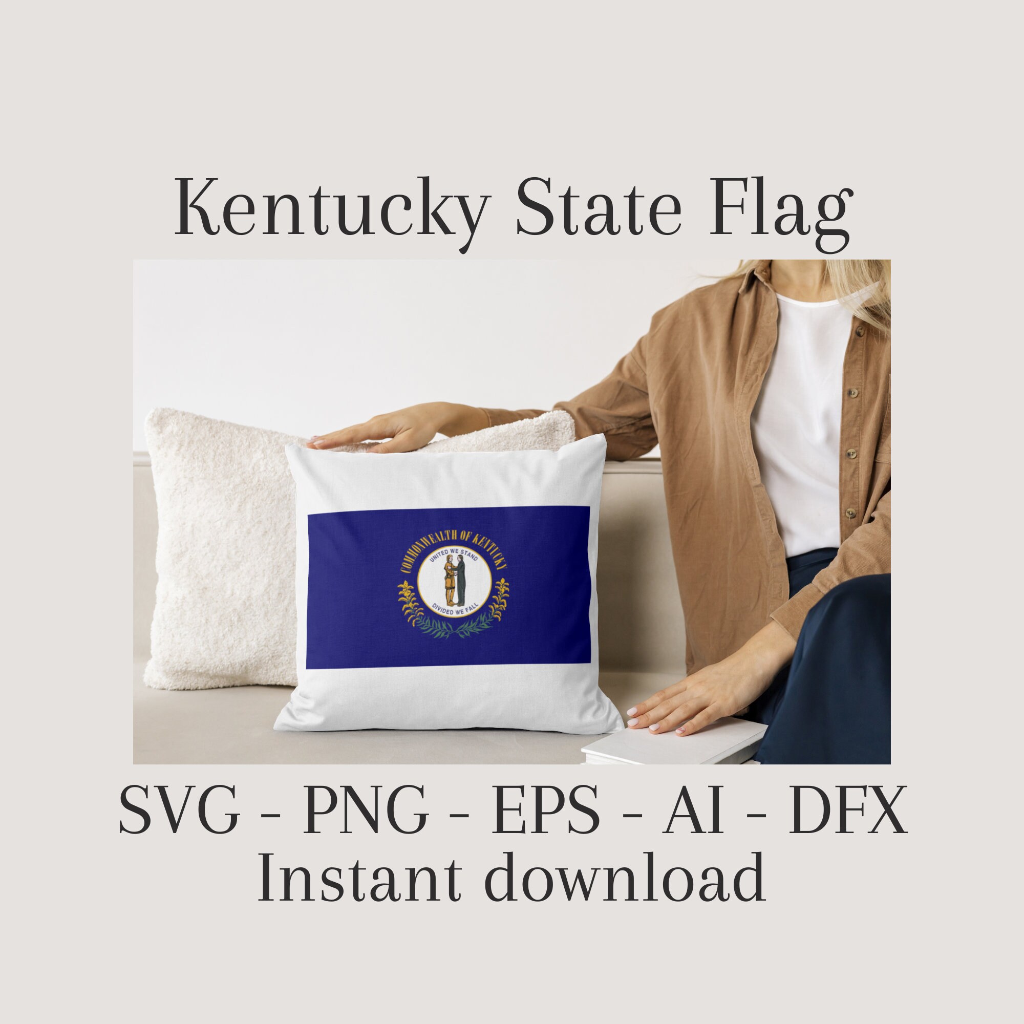Kentucky State Flag Instant Download Digital Files Svg Eps Png AI Dxf ...