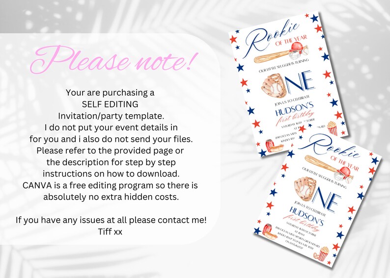 Baseball Birthday Party Invitation, Boys First Birthday, Sports Party ...