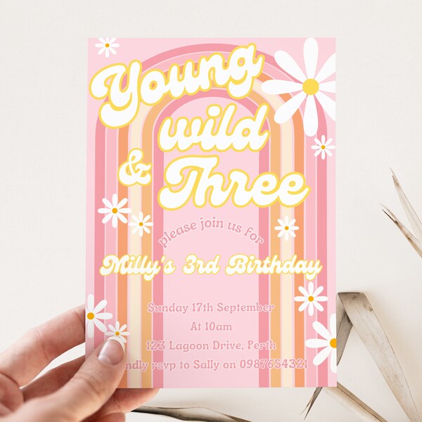 Young Wild and Three Invitations - Etsy