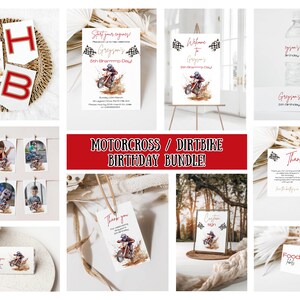 Motorbike Thank You Card, Boys Birthday Thank You Card, Motorcross ...