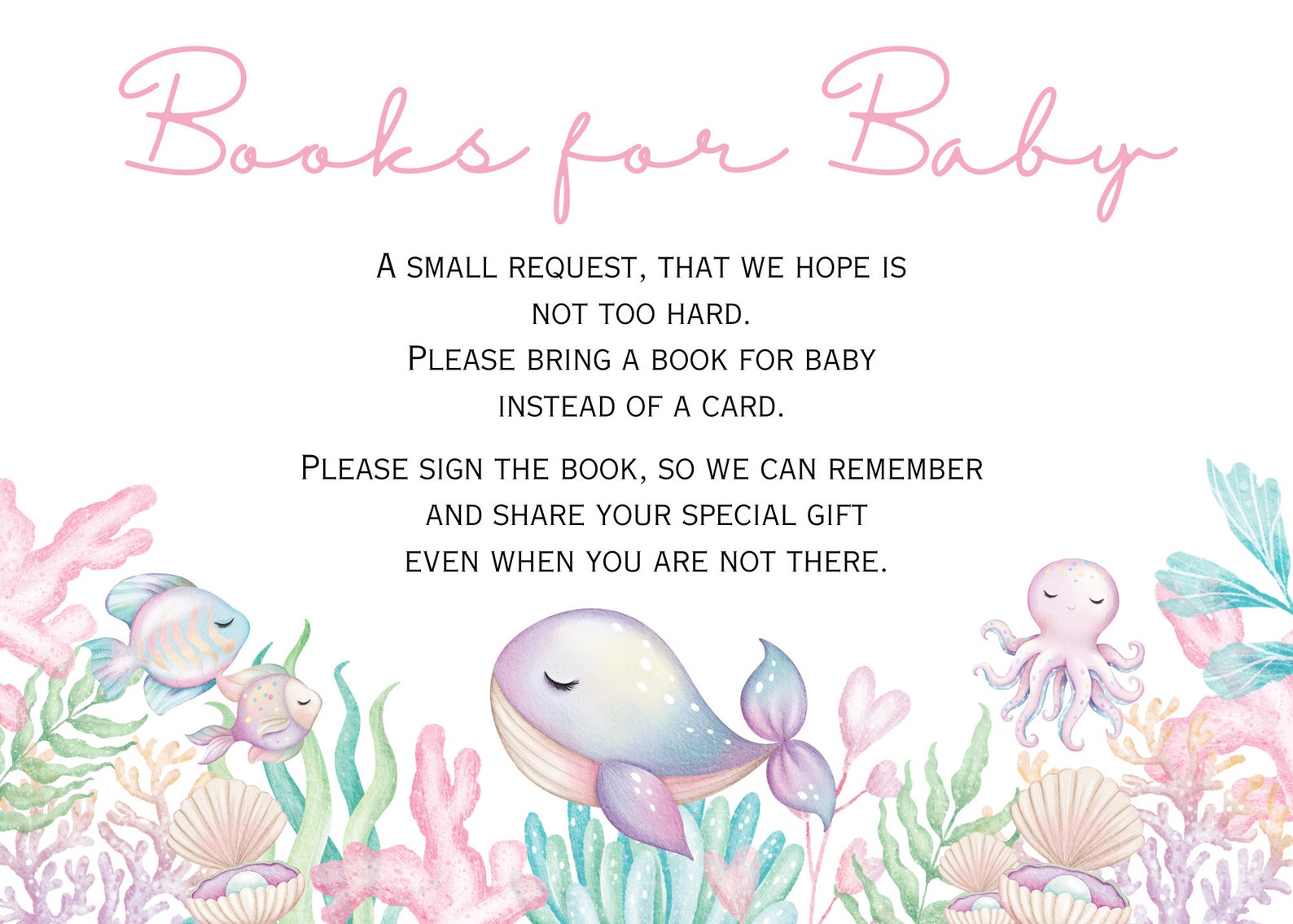 Editable Under the Sea Baby Shower Invitation Under the Sea Mini Bundle ...