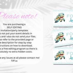 Turtle Food Labels, Turtley Awesome First Birthday Party Food Labels ...