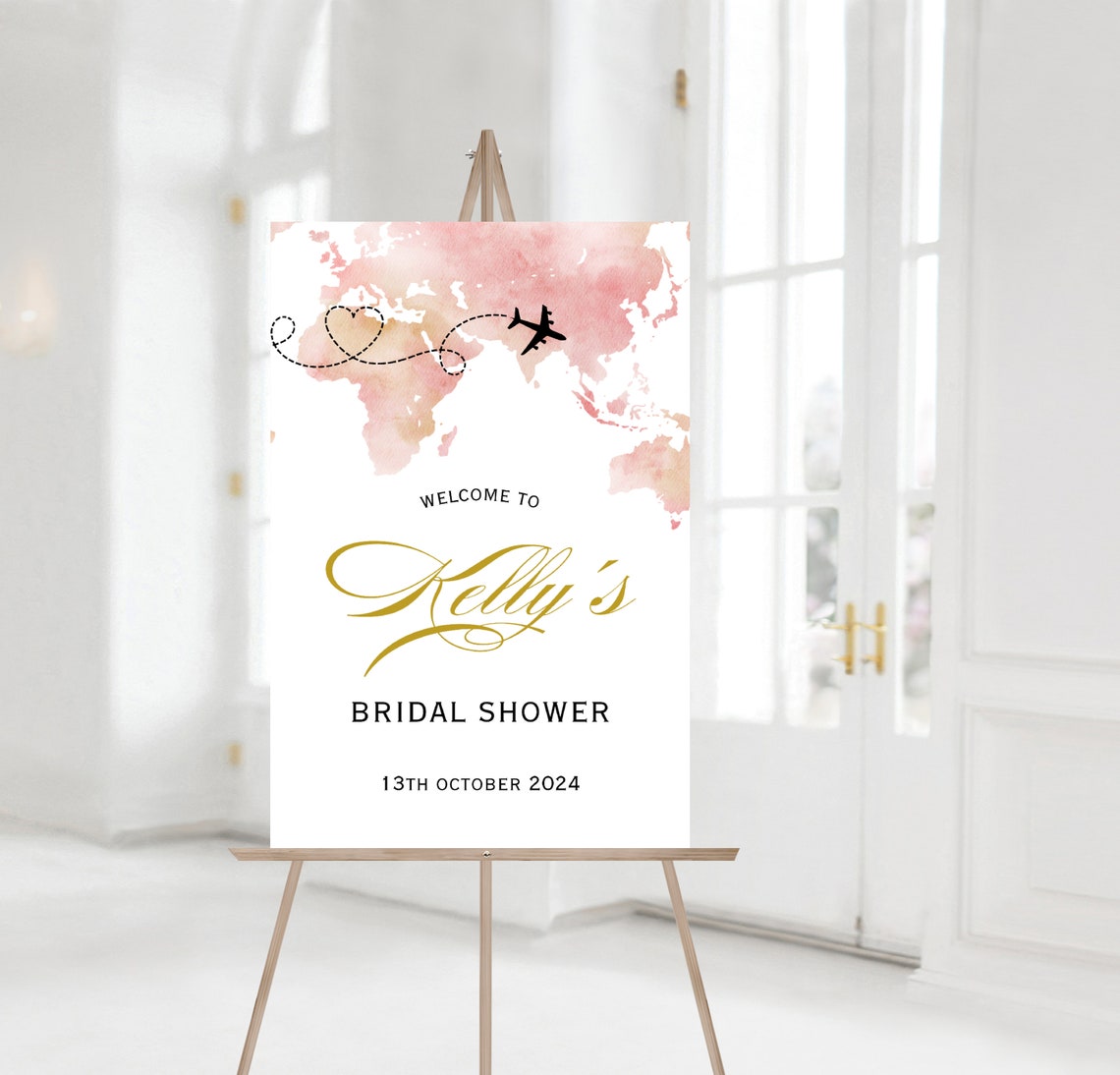 World Map Bridal Welcome Sign, Travelling Welcome Board, Travelling ...