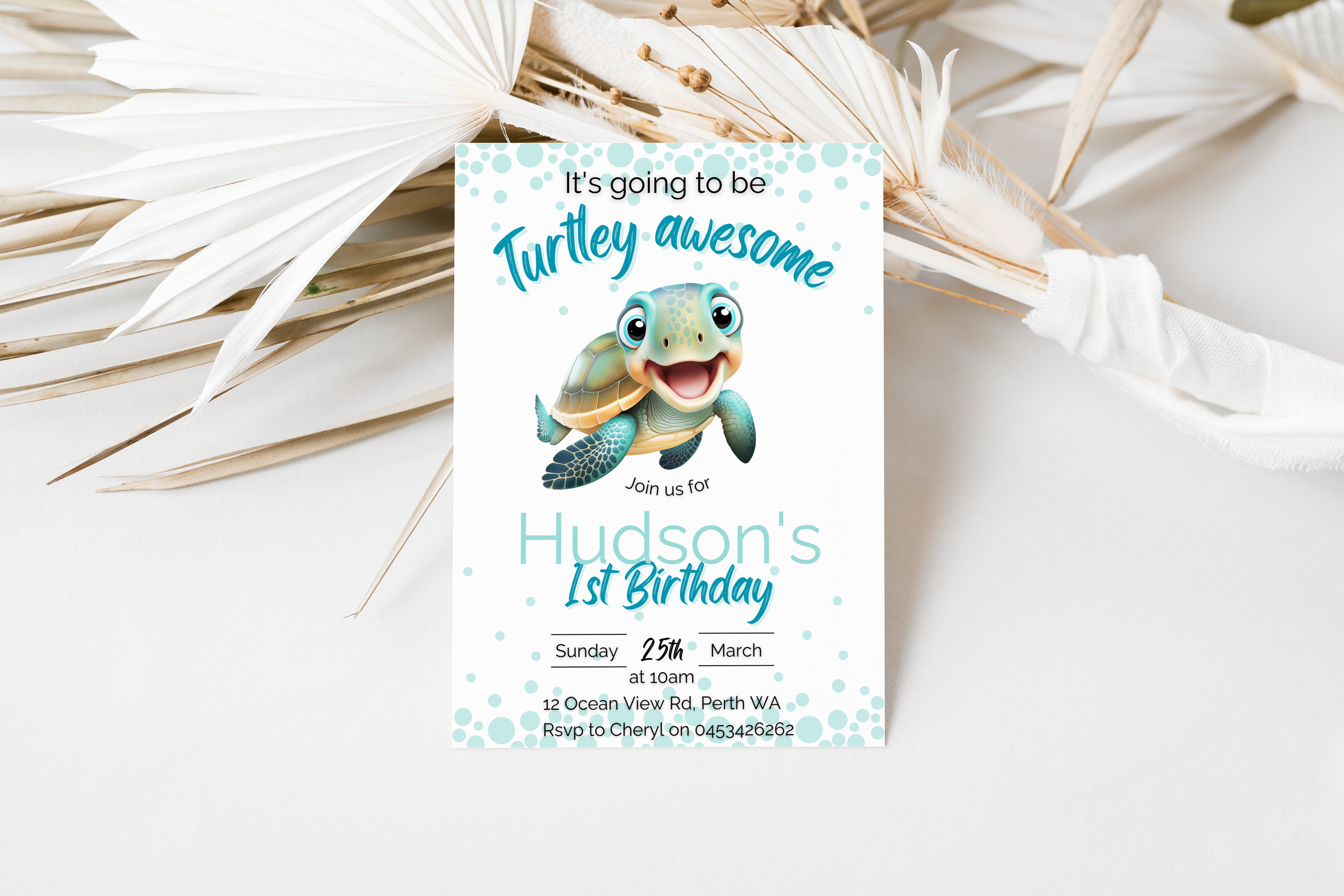 Turtle Thank You Gift Tag, Turtley Awesome Birthday Party Gift Tag ...