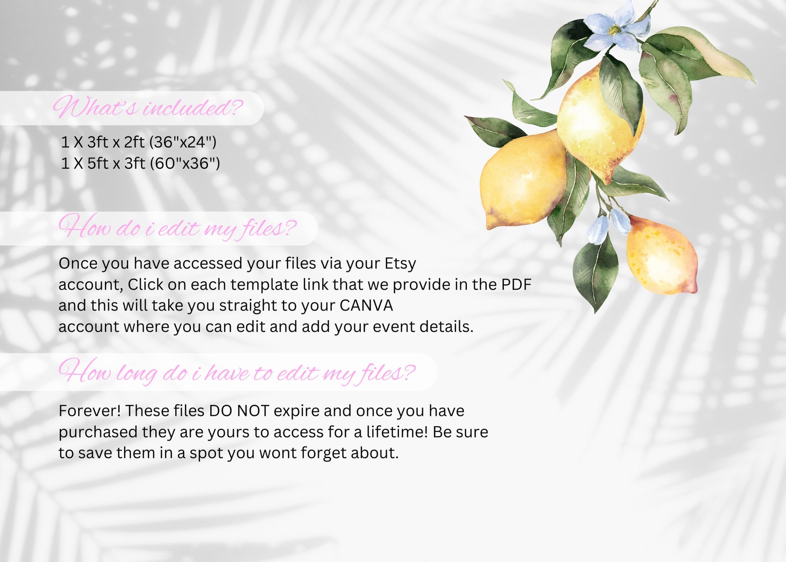 Lemon Theme Baby Shower Backdrop Banner, Lemon Amalfi Coast Party ...