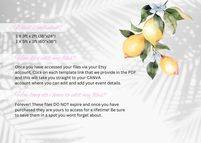 Lemon Theme Baby Shower Backdrop Banner, Lemon Amalfi Coast Party ...