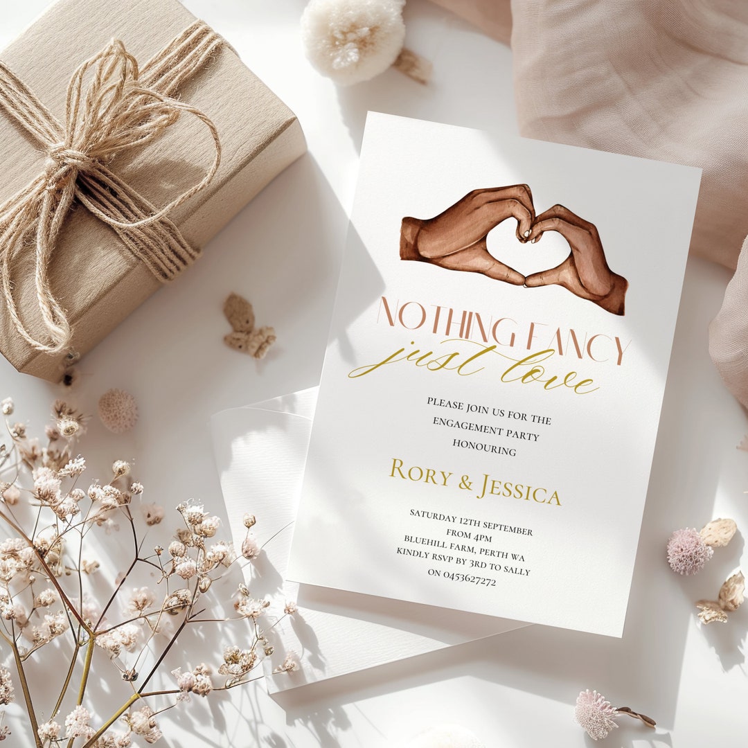 Editable Love is in the Air Engagement Party Invitation, Love Bridal ...