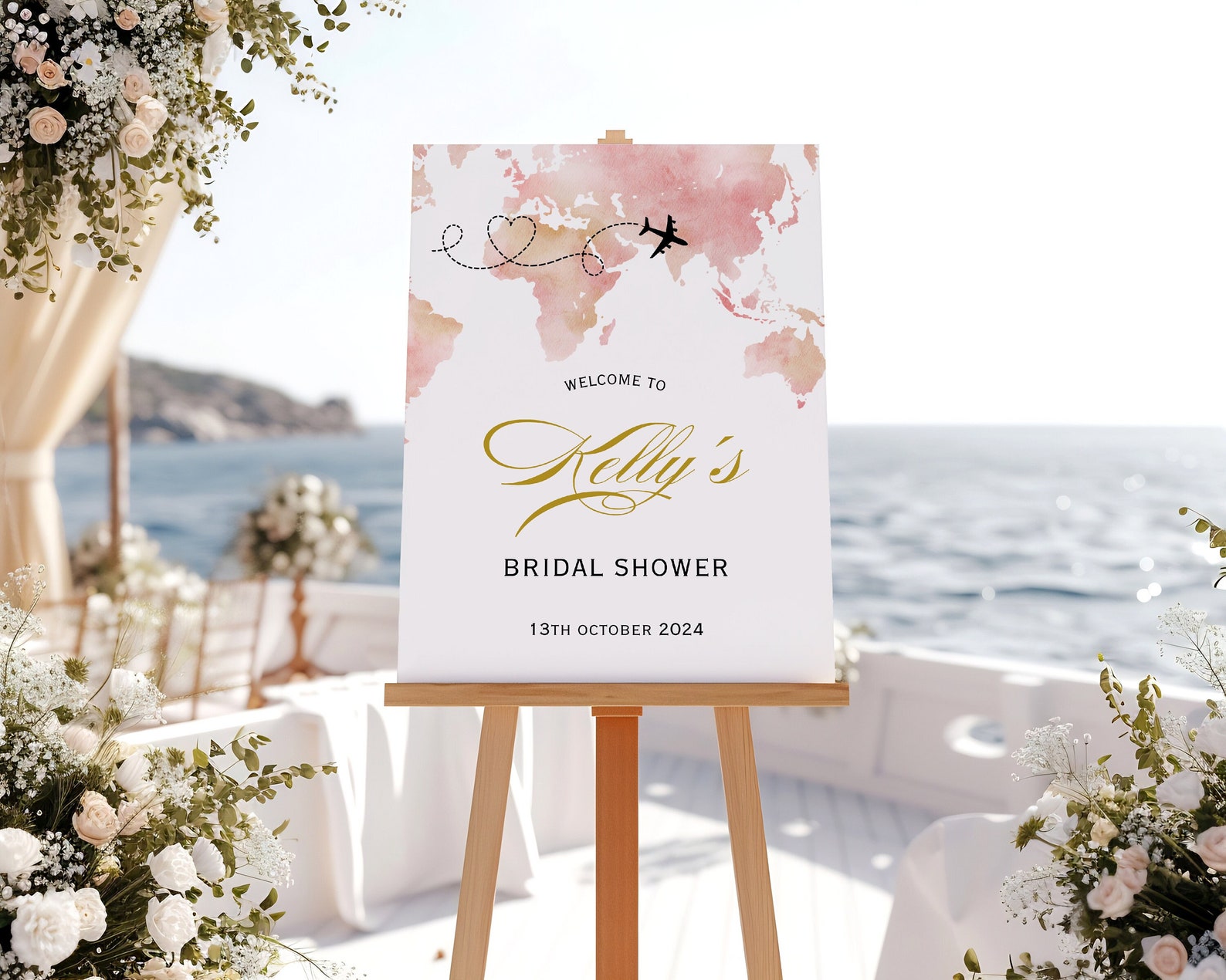 World Map Bridal Welcome Sign, Travelling Welcome Board, Travelling ...