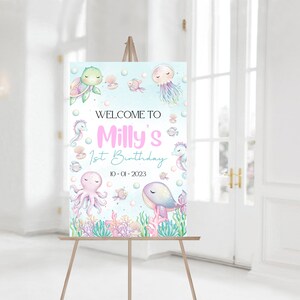 Under the Sea Welcome Board, Oneder the Sea Welcome Sign, Boys Ocean ...