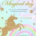 Editable Unicorns and Rainbows Birthday Party Invitation, a Magical Day ...