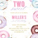 Editable Donut and Sprinkles Birthday Party Invitation, Donut Miss the ...