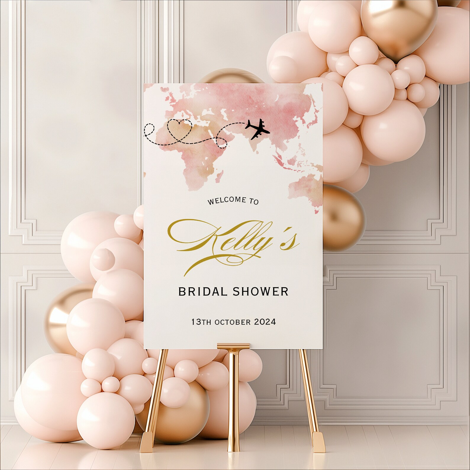 World Map Bridal Welcome Sign, Travelling Welcome Board, Travelling ...