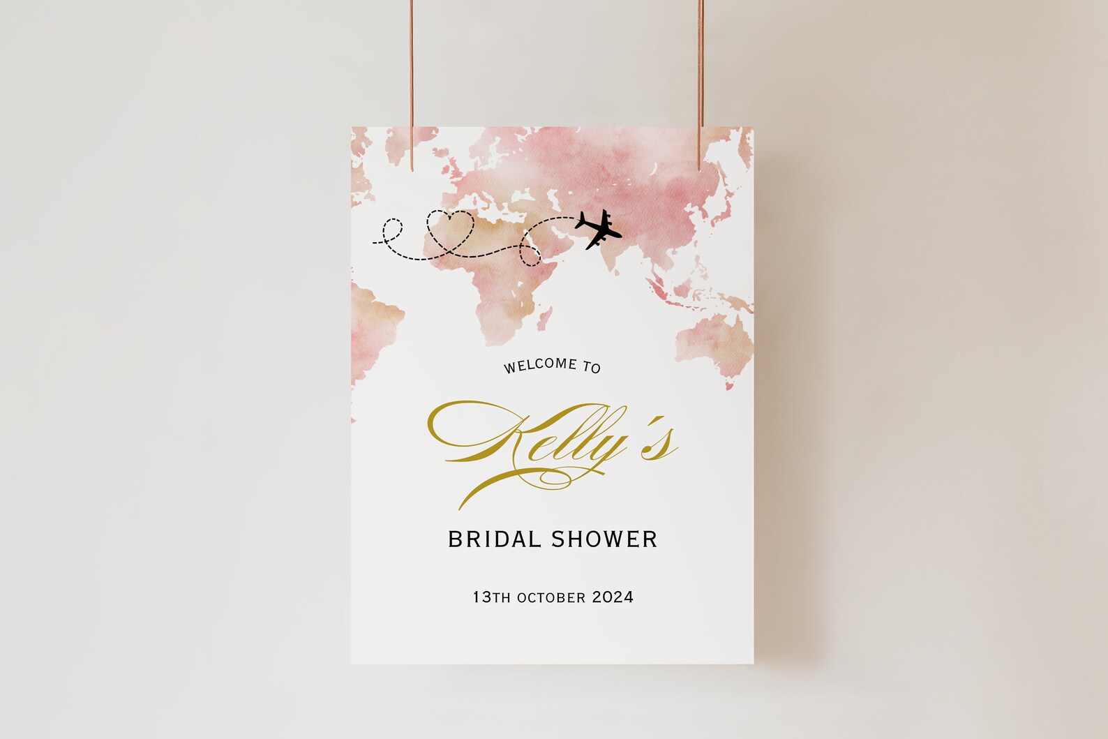 World Map Bridal Welcome Sign, Travelling Welcome Board, Travelling ...